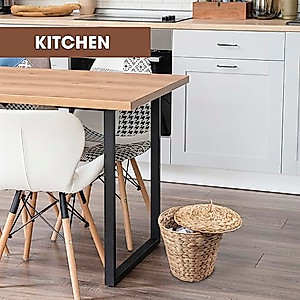 TREVIETDECOR Wicker Trash Can with Lid | Wicker Trash Basket | Wicker Waste Basket for Bathroom, Bedroom, Kitchen, Living Room