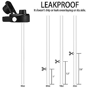 Spout Lid for Water Bottle, Fits 14 oz/18 oz/22 oz/32 oz/40 oz/64 oz Bottles(Caliber 58.3-58.8), Wide Mouth Sport Bottle Replacement Flip Top Lids with Push Button & Lock