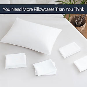 ZPECC Pillow Cases Standard Size 24 Pack - Bulk White Pillowcases with Envelope Closure, Pillow Covers for Home, Camping, Travel Essentials (24 Pack,20x26,White)