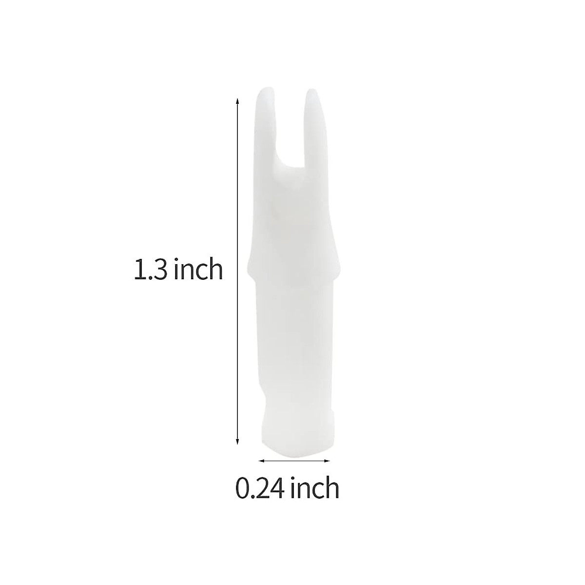 SOPOGER 50Pcs Archery Arrow Nocks .244/6.20mm ID Plastic Insert Carbon Arrow Nock Standard Size for DIY Hunting Shooting Arrows (White)