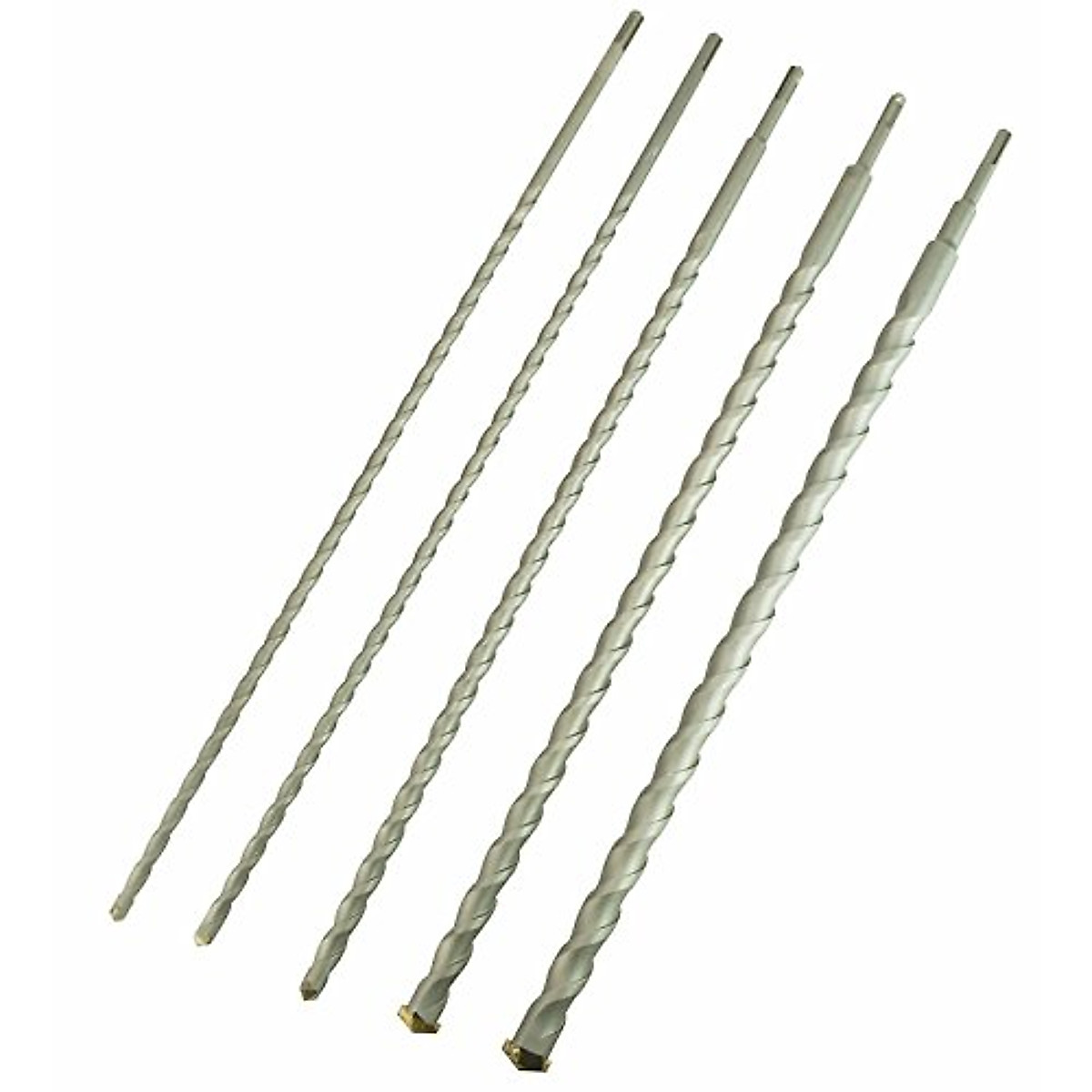 Steel Dragon Tools 5 Piece 24" SDS Masonry Drill Bit Set fits Milwaukee Hilti Bosch Tungsten Carbide Tip 3/8", 1/2", 5/8", 7/8" & 1"
