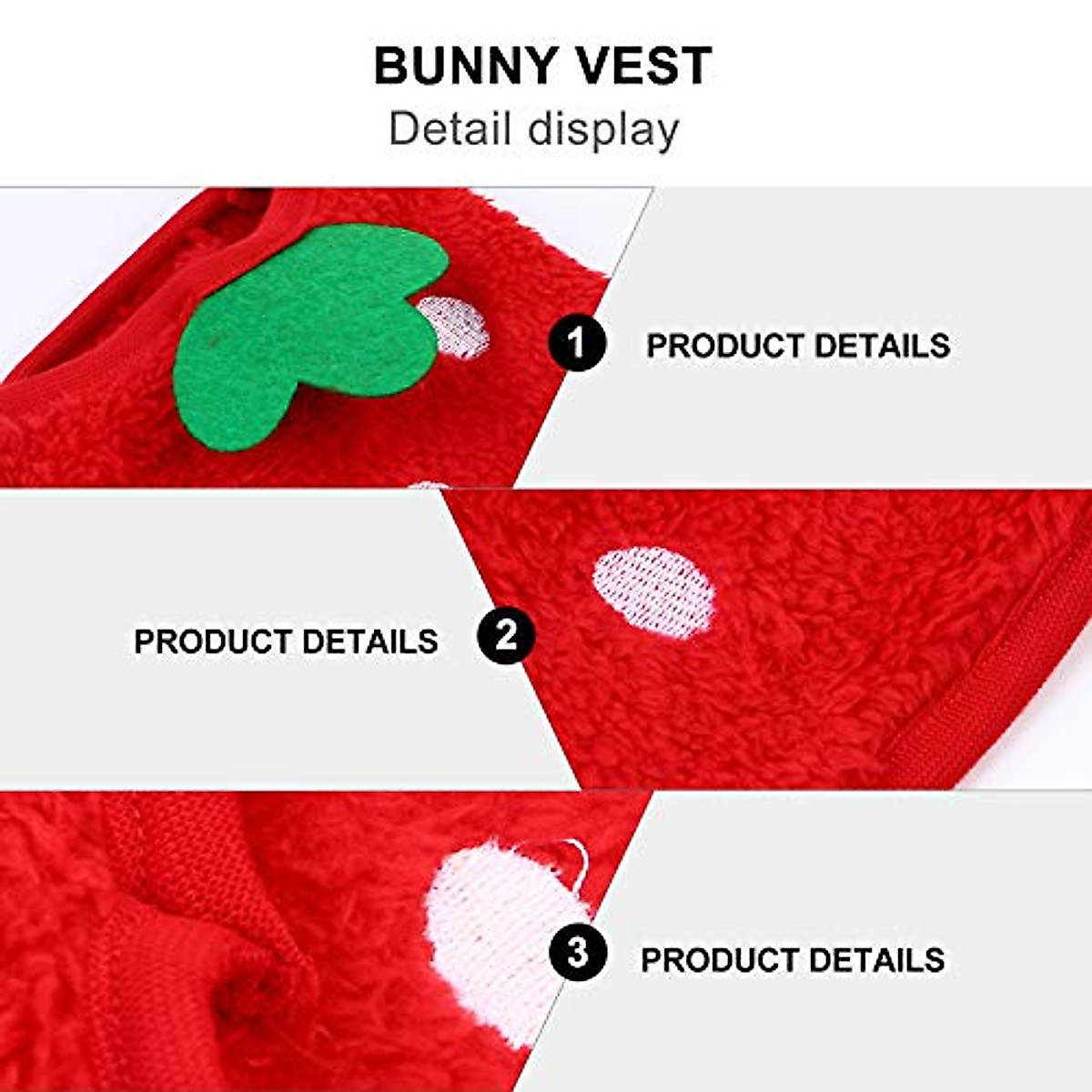 POPETPOP Guinea Pig Outfits - Winter Warm Fleece Bunny Clothes Rabbit Sweater Guinea Pig Warm Vest Chihuahuas Vest Flannel Pet Costume for Kitten Chihuahua Puppy and Small Animals