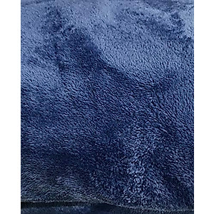 Home Must Haves Ultra Soft Lightweight Fleece Microfiber Full Size Warm Cozy Plush Premium Bed Throw Blanket, Navy Flannel
