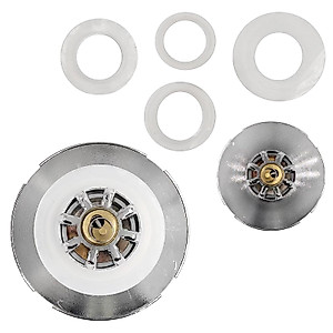 Miayaya Copper Bathtub Stopper with Dual Filtration Design 2 in 1 Tub Stopper with Drain Hair Catcher Pop Up Bathtub Drains Plug for 1.45-1.8 Inch Drain Shoe