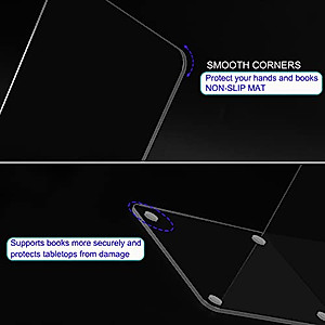Clear Acrylic Bookends with Non-Slip Stickers, Bookends for Kids Shelves Bedroom Library Office School and L-Shaped Desktop Organizer Decoration Gift (8)