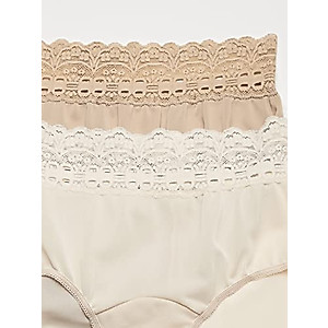 Olga womens Secret Hugs 3 Pack Panty Hipster Panties, French Toast/Pale Blush/White, Medium US