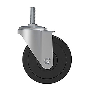 AAGUT 3" Steel Wire Shelving System Casters, 5/16"-18 x 3/4" stem casters with 4 Nuts and Spanner, Set of 4