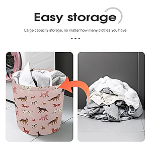 Foruidea Most Popular Dog Breeds Laundry Basket,Laundry Hamper,Collapsible Storage Bin, Oxford Fabric Clothes Baskets,Nursery Hamper For Home,Office,Dorm,Gift Basket