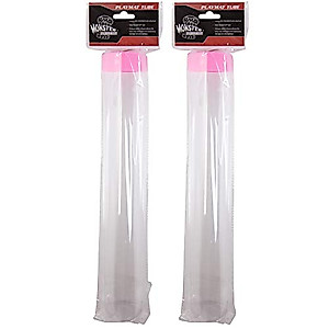 Monster Protectors Playmat Tube Prism-Shaped Play Mat Tube (Pink) - Won't Roll, Easy in and Out Design (2 Pack)