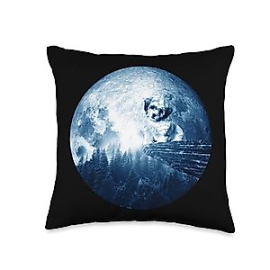 Zuchon Dog Shirts and Gifts Zuchon Moon Mom Dad Women Men Dog Lovers Throw Pillow, 16x16, Multicolor