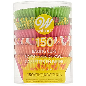 Wilton Floral Baking Cups, Standard, 150-Count, Neon