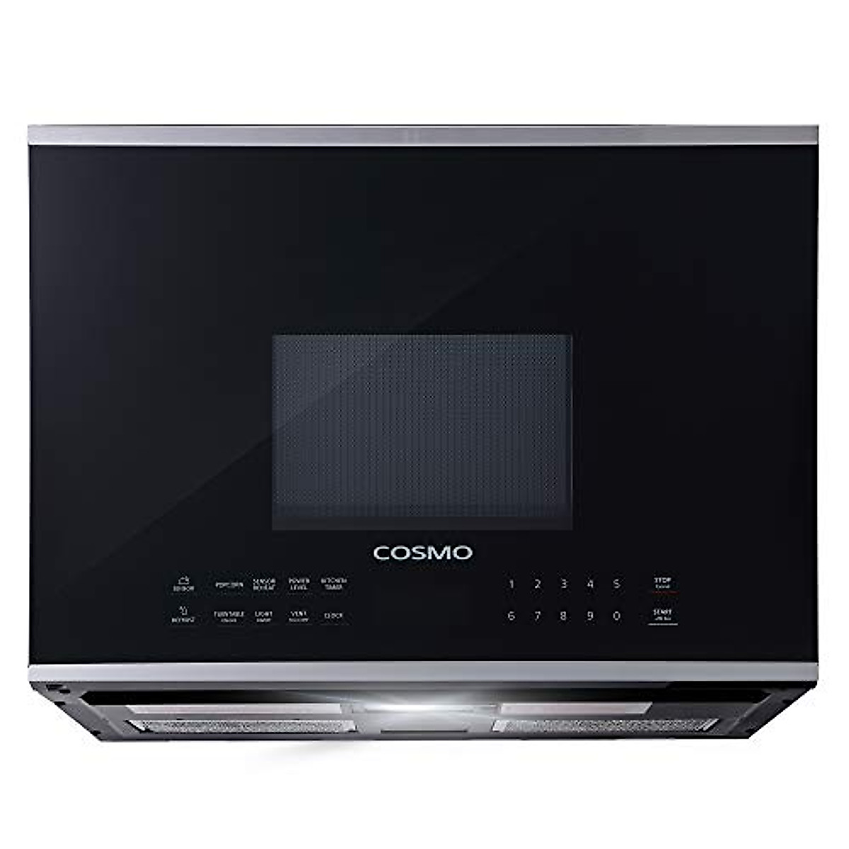 COSMO COS-2413ORM1SS Over the Range Microwave Oven with Vent Fan, 1.34 cu. ft. Capacity, 1000W, 24 inch, Black / Stainless Steel