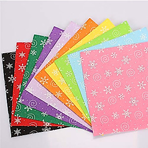 30X30cm Cotton Fabric Christmas Fabric Bundles Sewing Square Fabric Scraps Snowflake Printing Quilting Fabric Squares Christmas Cotton Patchwork for DIY Craft Supplies 20pcs