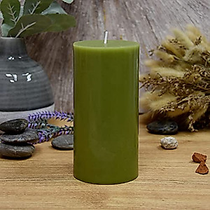Zest Candle Pillar Candle, 3 by 6-Inch, Sage Green