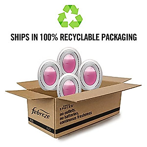 Febreze Small Spaces Air Freshener, Plug in Alternative for the Home, Berry & Bramble, Odor Fighter for Strong Odor (4 Count)