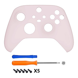 eXtremeRate Cherry Blossoms Pink Replacement Side Rails + Back Shell + Faceplate for Xbox Series X/S Controller - Controller NOT Included