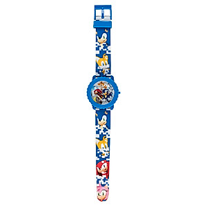 Sonic The Hedgehog Kids Digital Watch – Flashing LED Light-Up Display, Easy-to-Read Time, Adjustable Strap, and Sonic Character Design – Fits Wrists from 5.5" to 8"