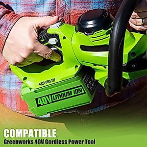 ANTRobut 40V 6.0Ah 29472 29462 Battery Replacement for 40V Greenworks Battery and Charger 29482 Compatible with Greenworks 40V Lithium-Ion Battery 29252 20202 22262 40V G-MAX Battery