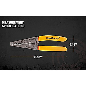 Southwire - 58278440 Tools & Equipment SNM1012 10-12 AWG Ergonomic Handles NM Cable Wire Stripper/Cutter