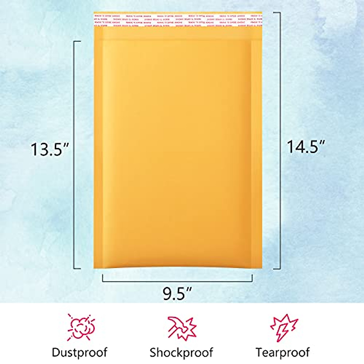UCGOU Kraft Bubble Mailers 9.5x14.5 Inch 25 Pack Yellow Padded Envelopes #4 Large Mailing Packages Self Sealing Tear Resistant Boutique Bulk Mail Shipping Bags for Clothes Makeup Supplies