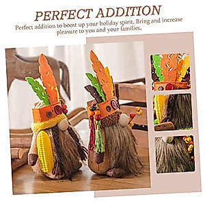 Zerodeko 10 Pcs Dwarf Chief Ornaments Holiday Dwarf Decor Thanksgiving Gnome Harvest Fall Home Dwarf Decor Fall Table Decor Gnomes Figurine Household Foam Elder Low Table