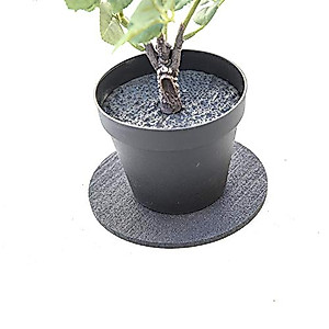 RevTime 10" Heavy Duty Round Rubber Trivet for Rubber Cork Mat, Pot Holders, Stylish, Way to Set Any Plant Pot, Kettle, Anti-Shock mat for Fish Bowl. Spoon Rest (Pack of 4) Black