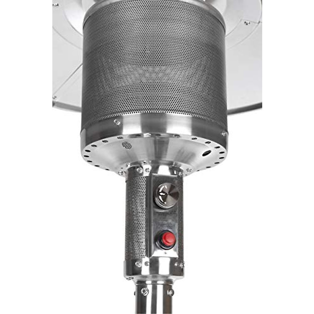 Fire Sense 61445 Natural Gas Patio Heater 45,000 BTU With Electric Ignition System CSA Approved For Commercial & Residential - Stainless Steel