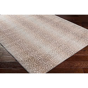 Livabliss Pablo Antelope Print Area Rug,7'10" x 10',Camel/Light Gray