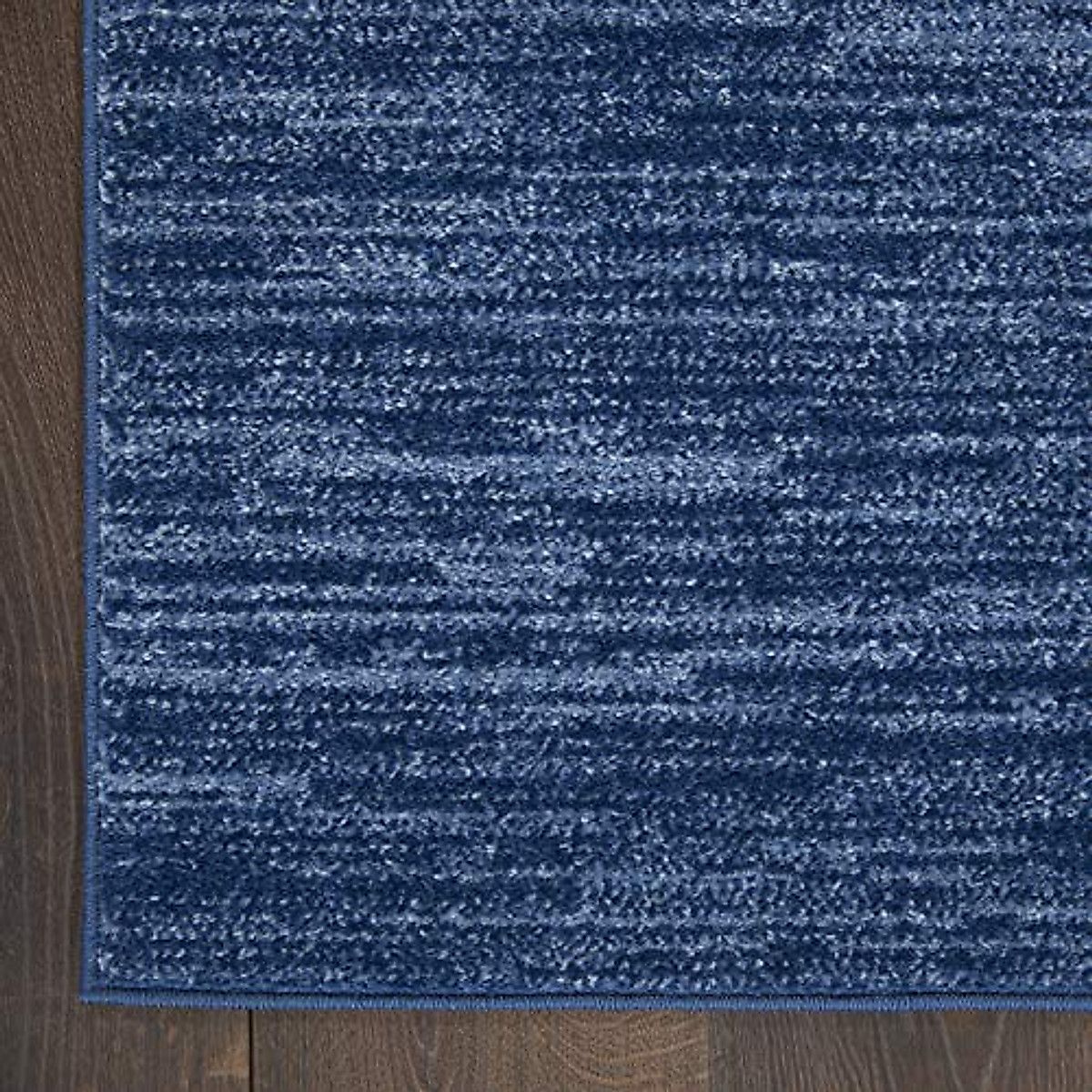 Nourison Essentials Indoor/Outdoor Navy Blue 4' x 6' Area Rug, Easy Cleaning, Non Shedding, Bed Room, Living Room, Dining Room, Backyard, Deck, Patio (4x6)