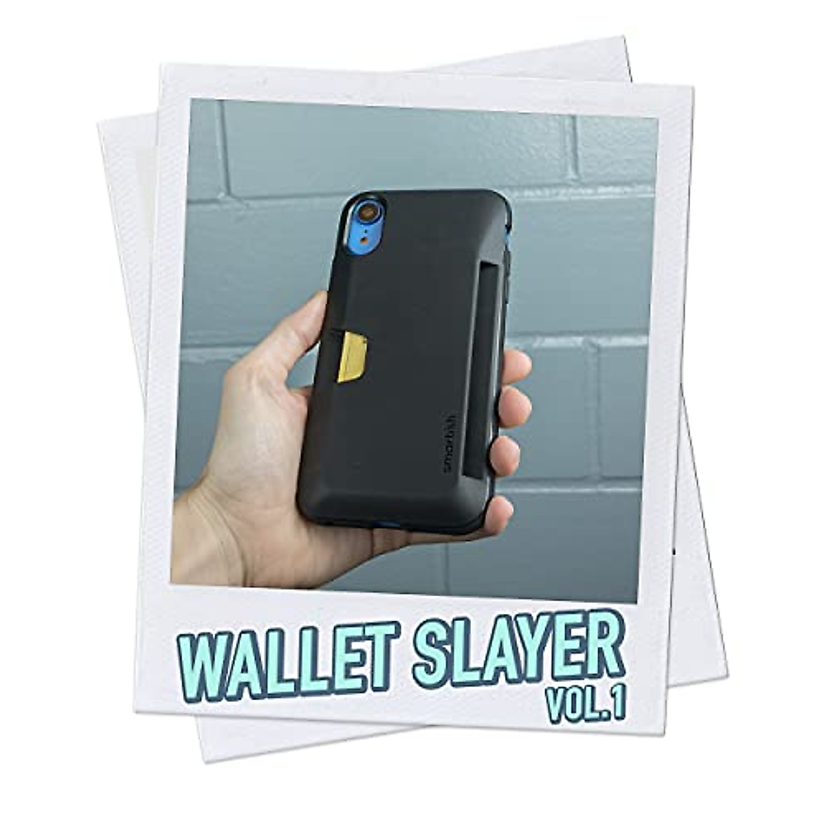 Smartish iPhone XR Wallet Case - Wallet Slayer Vol. 1 [Slim + Protective] Credit Card Holder for Apple iPhone 10R (Silk) - Black Tie Affair