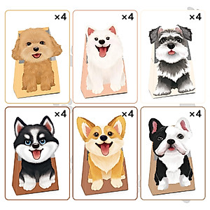 FRIDAY NIGHT 24 Pieces Puppy Theme Candy Boxes Dog Goodie Treat Gift Box Kids Birthday Pet Adoption Party Favor for Wedding Baby Shower Decoration…