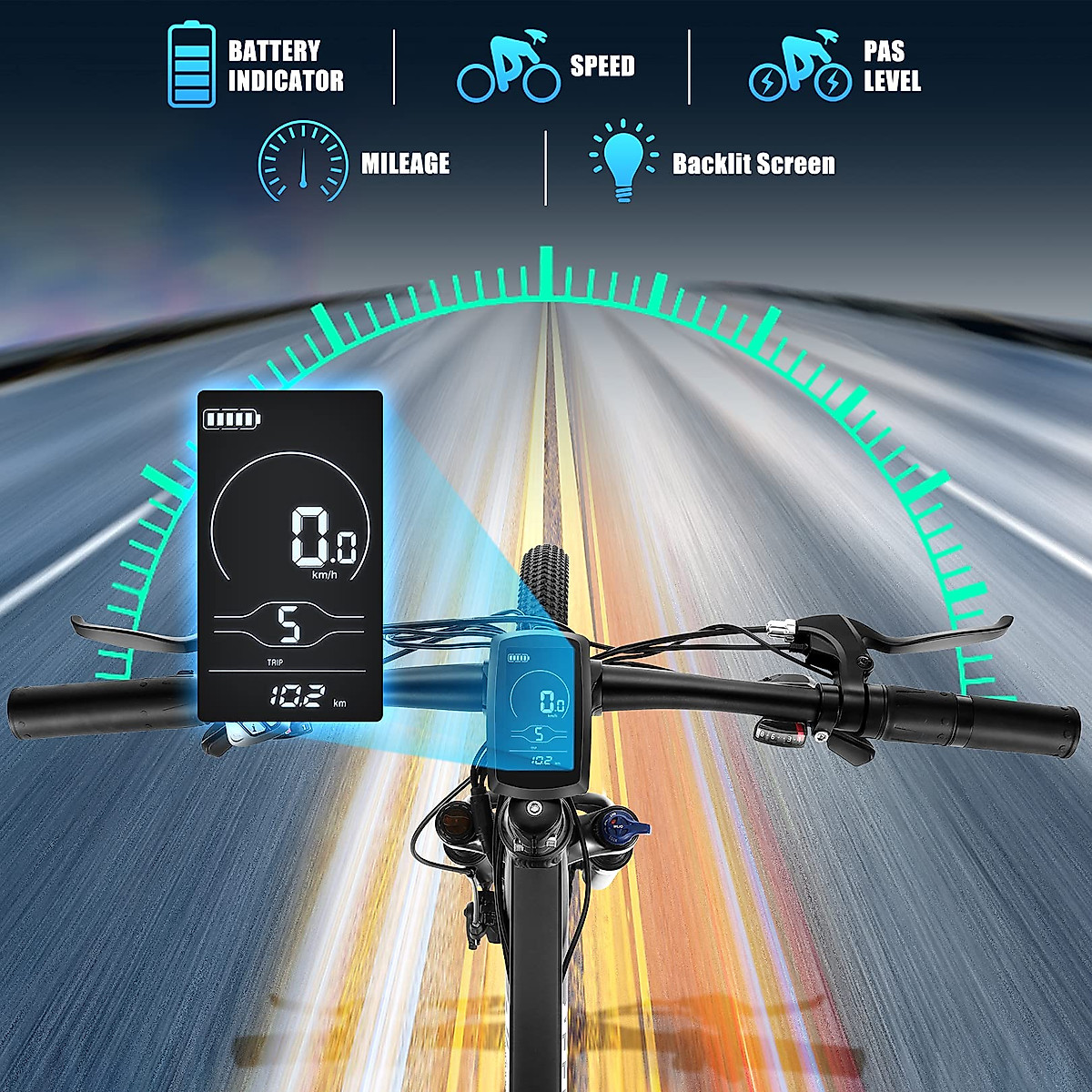 Speedrid 27.5" Electric Bike for Adults, 48V 350W/500W Electric Mountain Bike/Electric Commuting Bike with Removable 480Ah Battery, Professional 21/24 Speed Gears