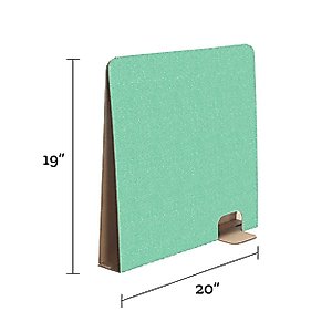 Really Good Stuff Privacy Shield Dividers - Set of 12, Green - Create a Distraction-Free Learning Environment - Testing & Desk Divider Boards for Student Desks, Classroom Essentials & Must Haves