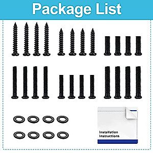 Universal TV Stand Screws and Washers for TV Stand Legs Screws Kit for Insignia Sony Toshiba RCA Roku TV Mount Screws Kit, Universal TV Leg Screws, Includes Screws, Washers