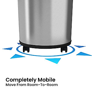 iTouchless 23 Gallon Commercial Size Sensor Trash Can with AbsorbX Odor Control System, Touchless Garbage Bin for Office, Kitchen, Brushed Stainless Steel