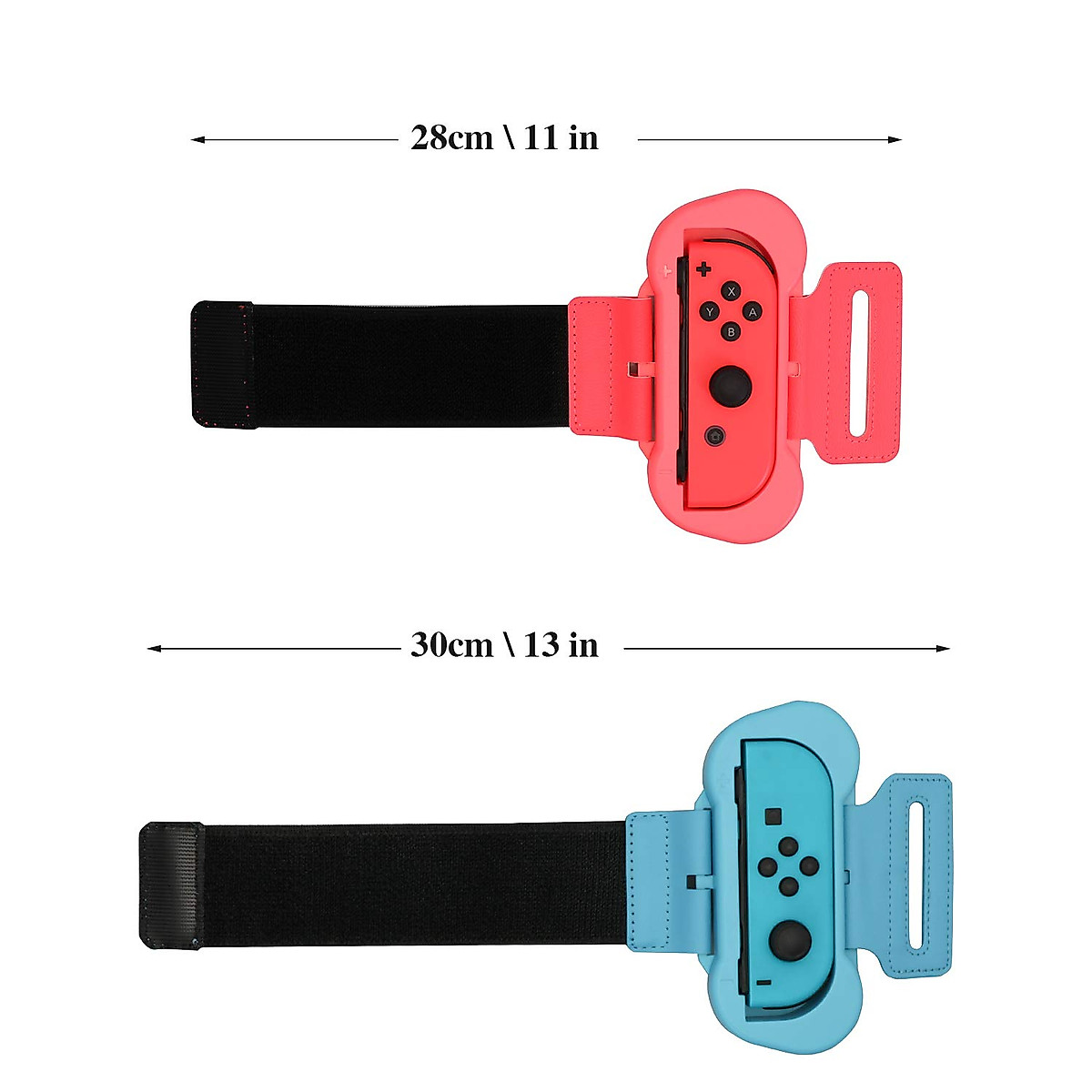 Switch Dance Wrist Bands, Switch Wrist Straps Compatible with Dance 2023 2022 2021 2020 and Nintendo Switch Sports Game - 2 Packs (Fit for 4.72-7.5 inches Wrist Circumference) - Blue and Red