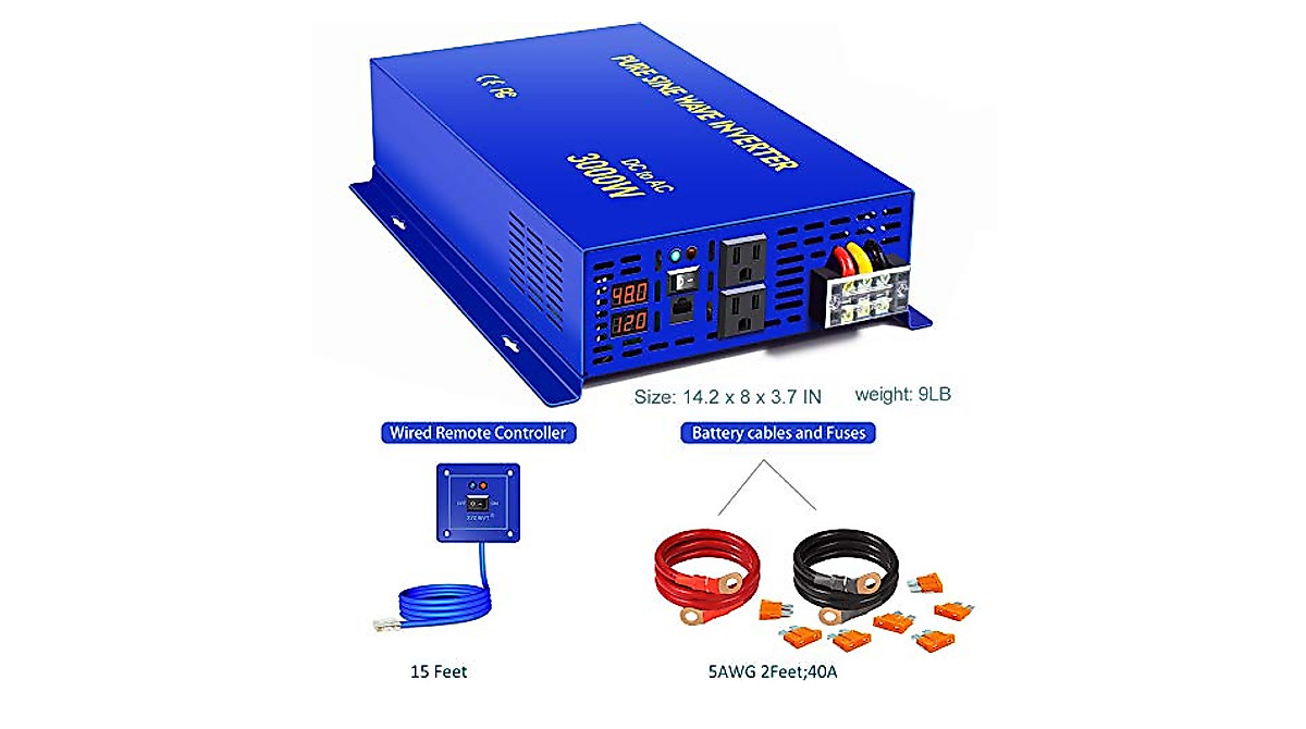 3000W Pure Sine Wave Inverter - XYZ INVT Power