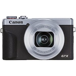 Canon PowerShot G7 X Mark III Digital Camera (Silver) (3638C001) + 64GB Memory Card + NB13L Battery + Charger + Card Reader + Corel Photo Software + HDMI Cable + Case + Flex Tripod + More (Renewed)