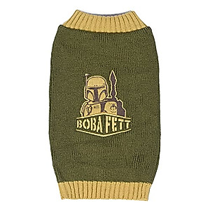 STAR WARS for Pets Boba Fett Dog Sweater, Extra Small (XS) | Boba Fett Sweater for Dogs | Pet Apparel, Sweater for Dogs | Gifts for Star Wars Fans, Boba Fett Gift, Green