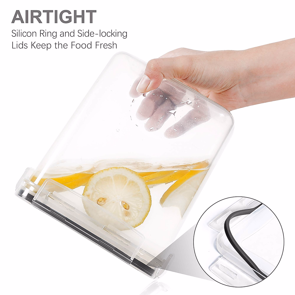 Airtight Food Storage Containers With Lids, PantryStar 7 PCS BPA Free Kitchen Storage Containers for Spaghetti, Pasta, Dry Food,Flour and Sugar, Plastic Canisters for Pantry Organization and Storage