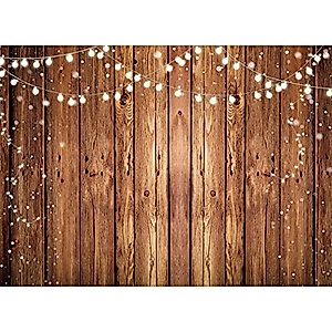 Alltten 8x6FT Brown Wood Backdrops for Photography Vintage Brown Background Thin Vinyl Material Applicable to Baby Shower Banners Photo Booth Studio Props F1