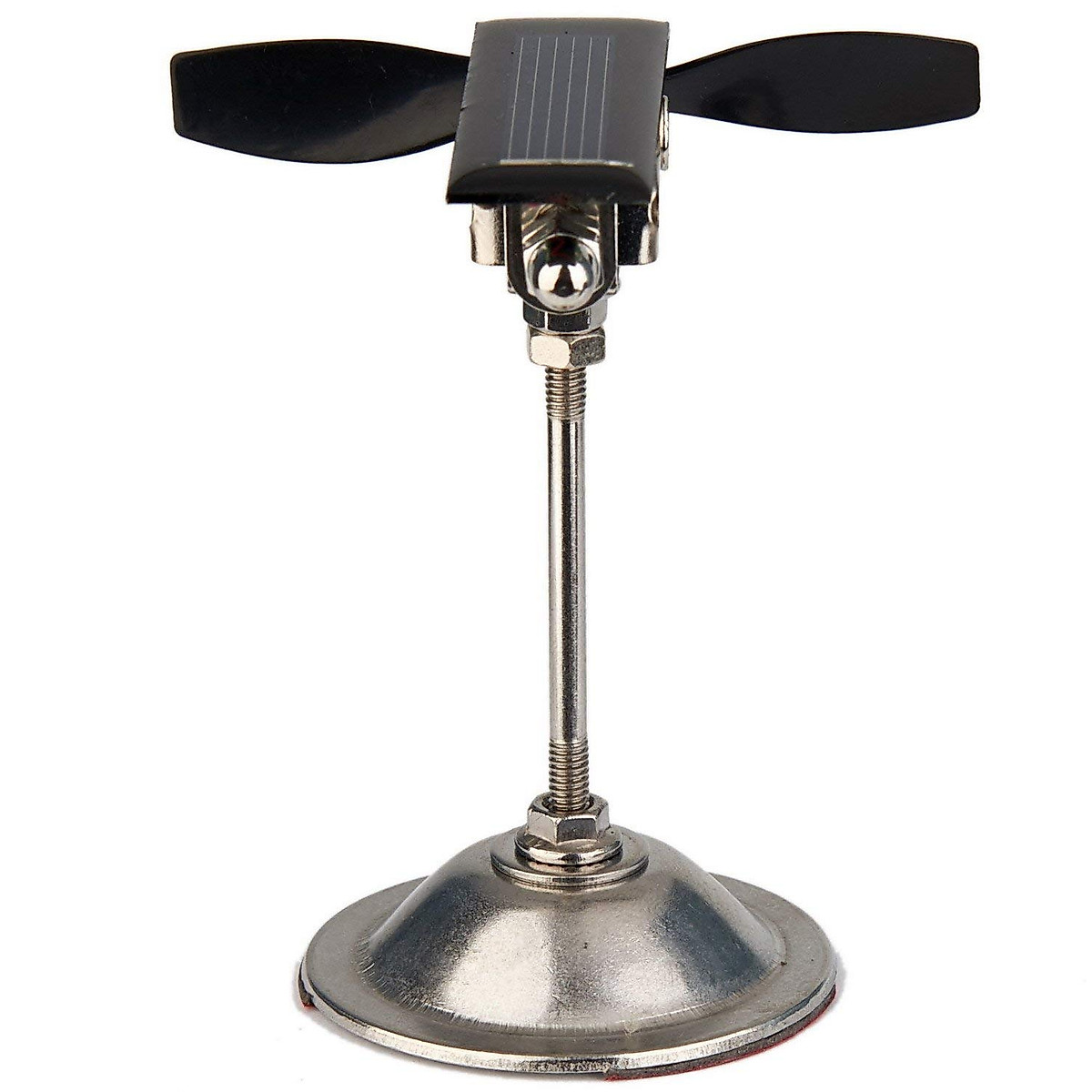 Sunnytech Solar Power Windmill Black Propeller Creative Solar Car Rotating Windmill Ornaments Dynamic Interior Decoration Science Home Office Toy for Desk Physics Toy Solar Car Decoration WJ154