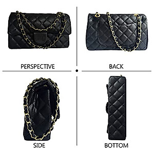 MIDUNU Crossbody Bags for Women Handbags Leather Shoulder Bag Ladies Purse Evening Wallets Luxury Quilted Satchels (Pink Quilted Bag)