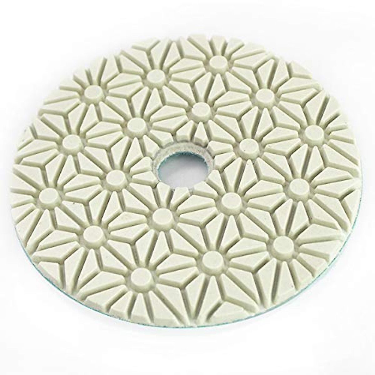 FINGLEE DT 4 inch 3 Steps Diamond Dry Polishing Pad Diamond Resin Discs for Granite Marble Quartz (5pcs Grit2)