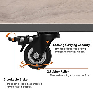 Merax Lift Top Coffee Table,with Fixable Wheels Open Storage Extendable Desktop Drawers