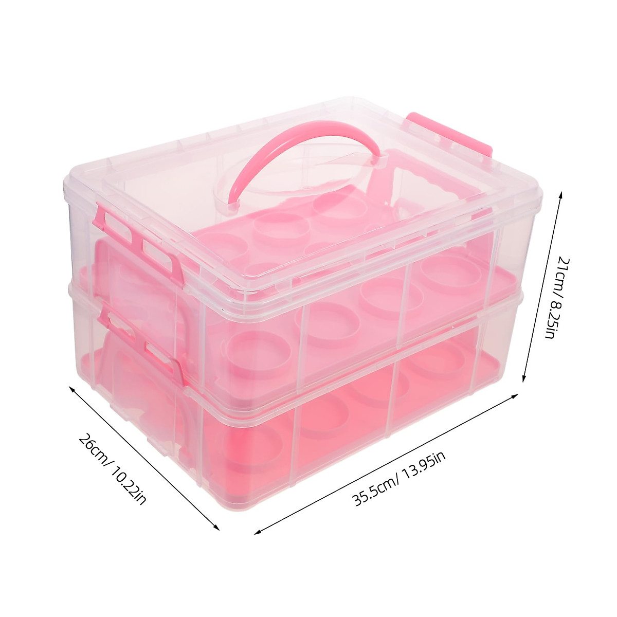 LALAFINA Box cake packing box cupcake holder with lid cake container holder cupcake carrier with lid egg trays carrier cake carrier holder tart carrier Dessert table bakeware plastic