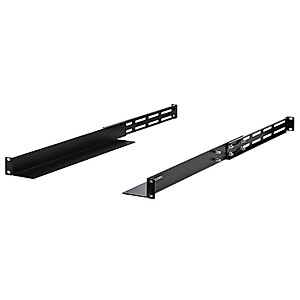 RackPath 1U 4-Post Server Rack Rail, 20.2-32 Inch Adjustable Depth - 110lbs Capacity