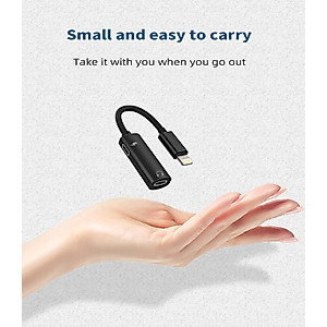 Iphone Headphone Adapter Audio and Charge Dongle Jack Splitter 2 in 1 Dual Lightning Adaptador Para Charger AUX Cable MFI Certified Compatible for 13 12 11 Pro Max Mini Xs Se 7 X Xr 8 Plus Music