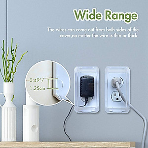 EUDEMON Baby Safety Electrical Outlet Cover Box Childproof Large Plug Cover for Babyproofing Outlets Easy to Install & Use (Transparent)