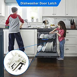 DD81-01629A DD81-02132A Dishwasher Door Switch Latch Compatible with Samsung DW80K5050UB/AA-00 DW80R5060US DW80R5061UG DW80F600UTW/AA-00 Dish Washer Door Lock Replace AP6287051 PS8764558 EAP8764558
